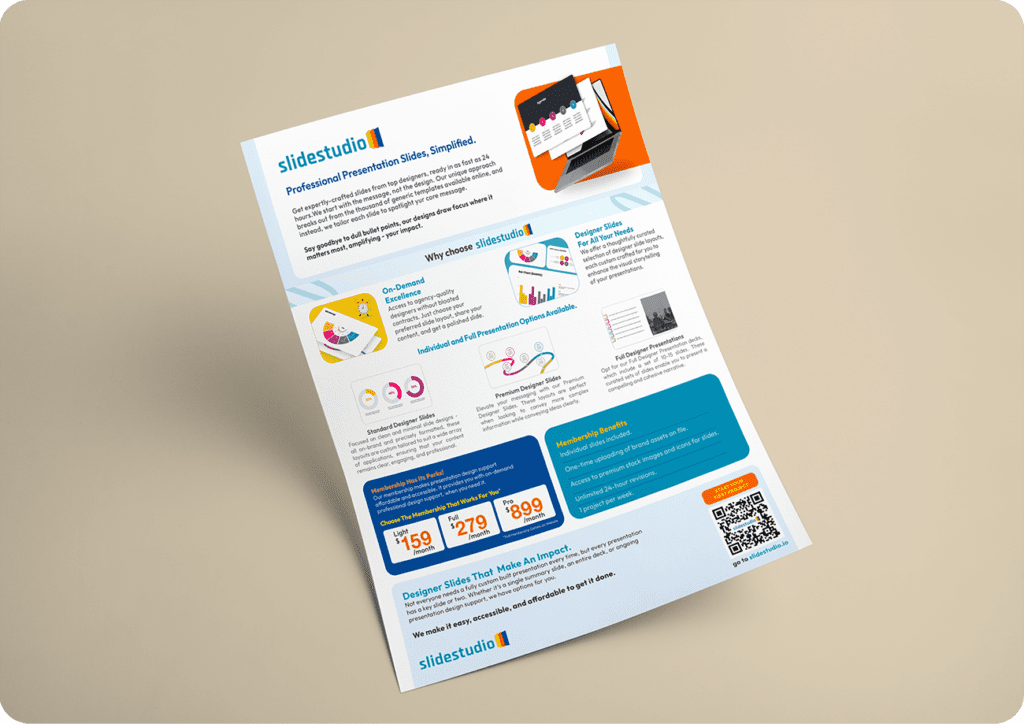 Slidestudio One-Pager Flyer - Creative Design+